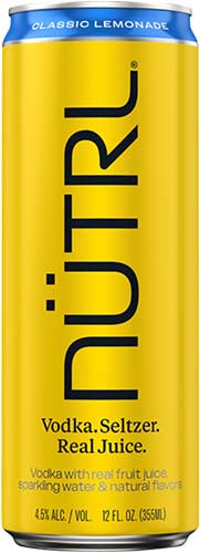 NUTRL LEMONADE VODKA SELTZER 4PK CAN – Liquor Cave